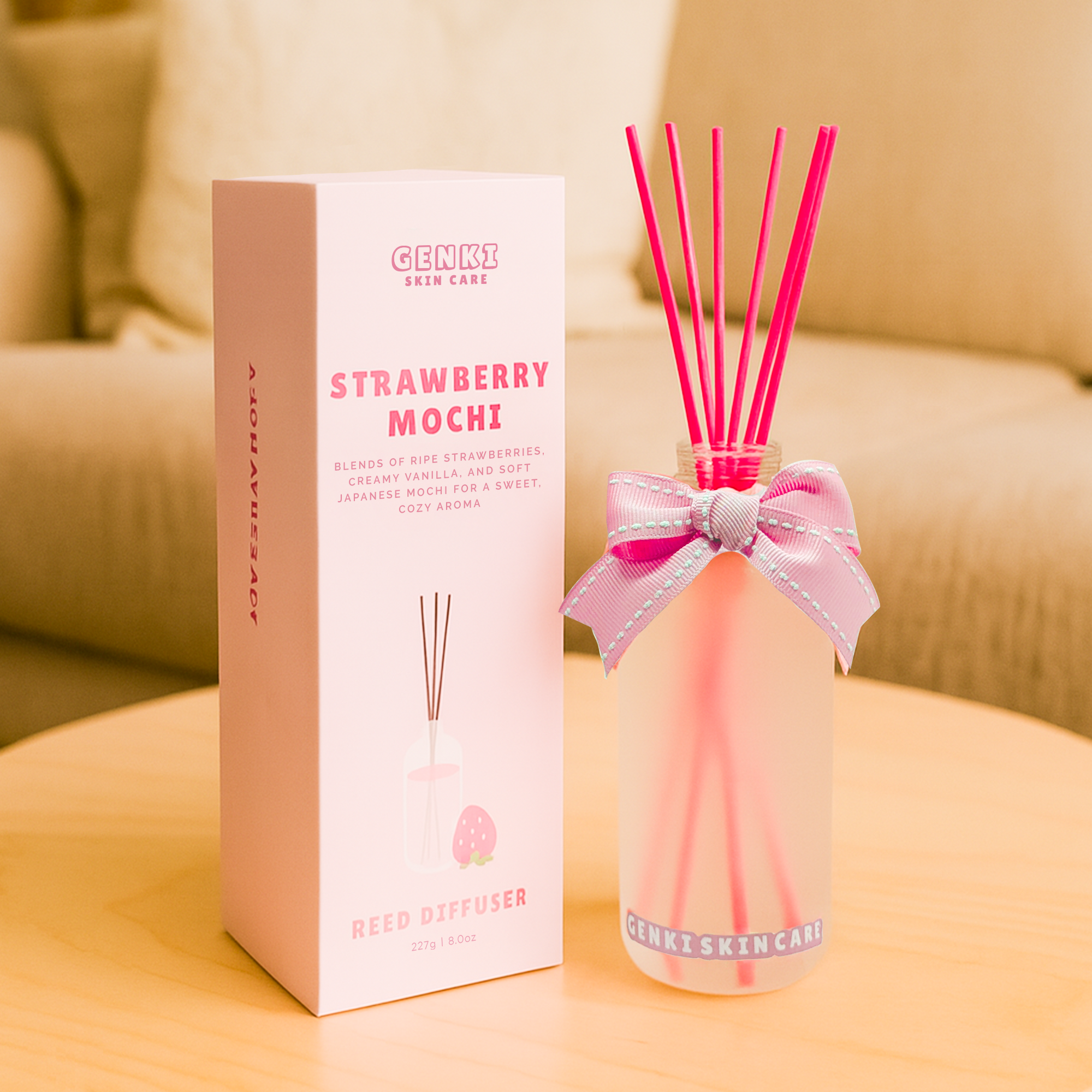 STRAWBERRY MOCHI REED DIFFUSER – Genki Skin Care
